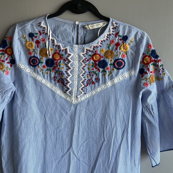 Zara | Dresses | Zara Embroidered Dress Nwt Size M | Poshmark